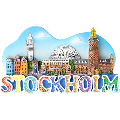 Magnet Stockholm m glitter - www.nordicsouvenir.com