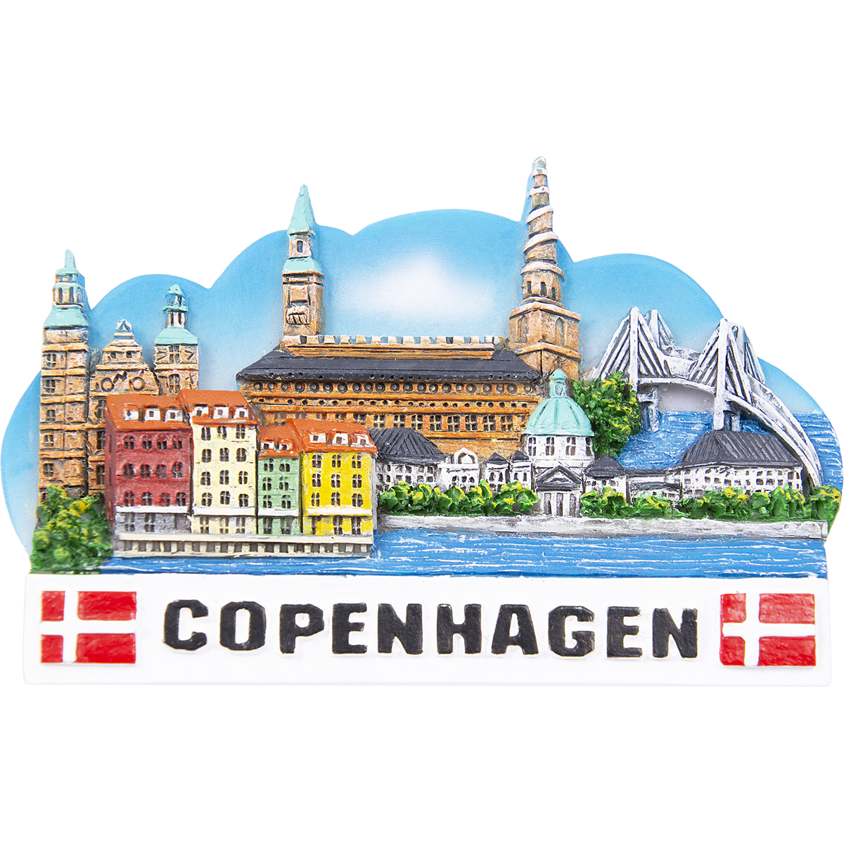 Magnet Copenhagen Skyline - www.nordicsouvenir.com