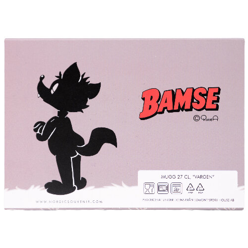 Mugg Vargen, grå, 27 cl BAMSE - www.nordicsouvenir.com